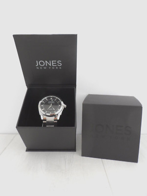 JONES NEW YORK MENS STAINLESS STEEL 46MM WATCH~"ALEXANDER"~DIAMOND ...