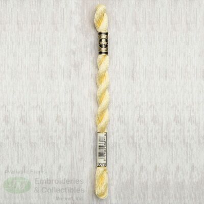 DMC Perle Cotton Thread, Size 5, 25m Skein, Colour 3078 VERY LIGHT ...