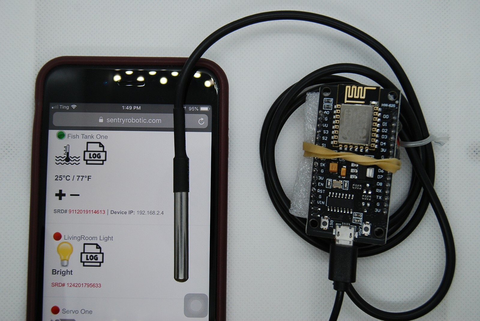 WaterProof WI-FI Wireless Monitor Tank Water Outdoor/Indoor TemperTure ...