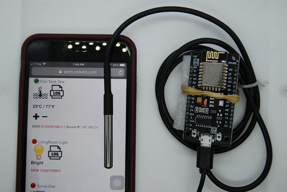 WaterProof WI-FI Wireless Monitor Tank Water Outdoor/Indoor TemperTure ...