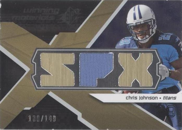 2008 SPx - Winning Materials Chris Johnson #WM-CO Single Jersey Spx ...