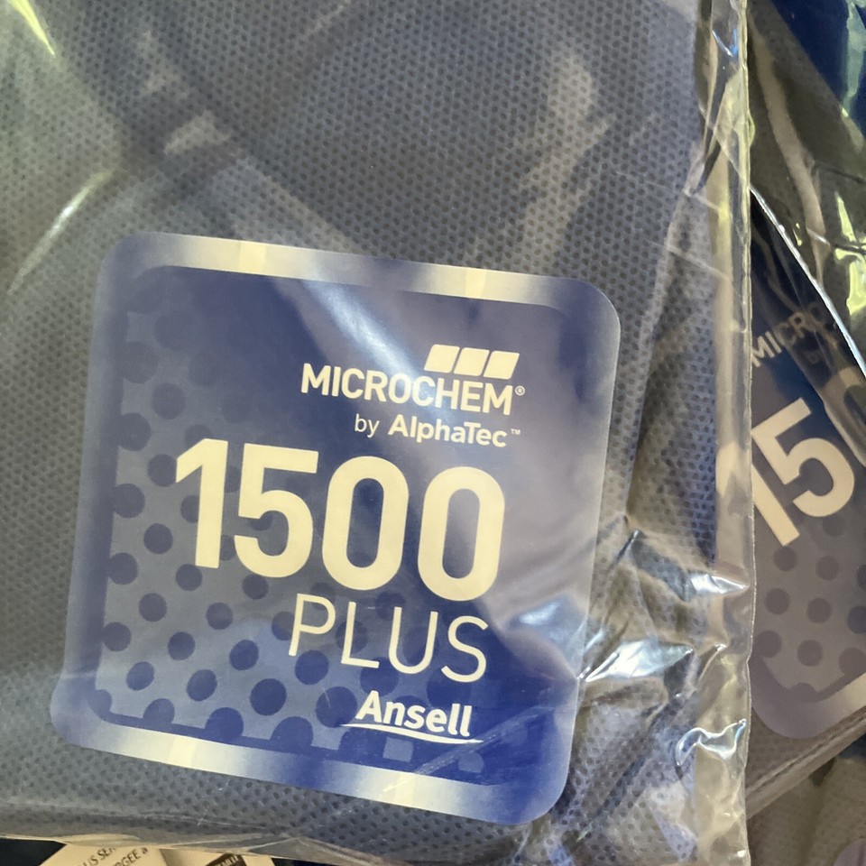 5 Pack Ansell Microchem Alphatec Collard 3XL 1500 Plus FR Coverall 68 ...