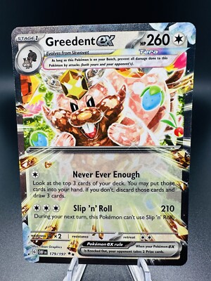 Pokemon TCG - Greedent EX 179/197 - Obsidian Flames 2023 | eBay