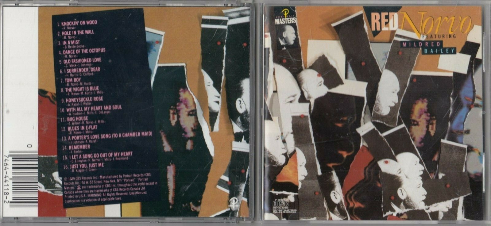 Red Norvo, Featuring Mildred Bailey by Red Norvo (CD, May-1989 ...