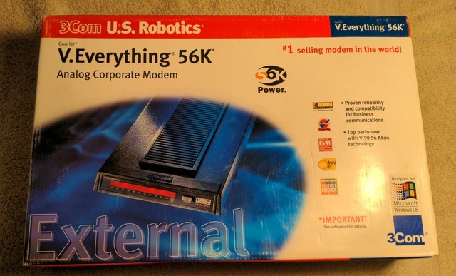 US Robotics Courier V.everything 56k Modem External 00280600 00186811 ...
