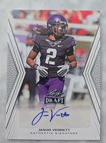 2014 Leaf Draft - Autographs Jason Verrett #A-JV1 (AU, RC) | eBay