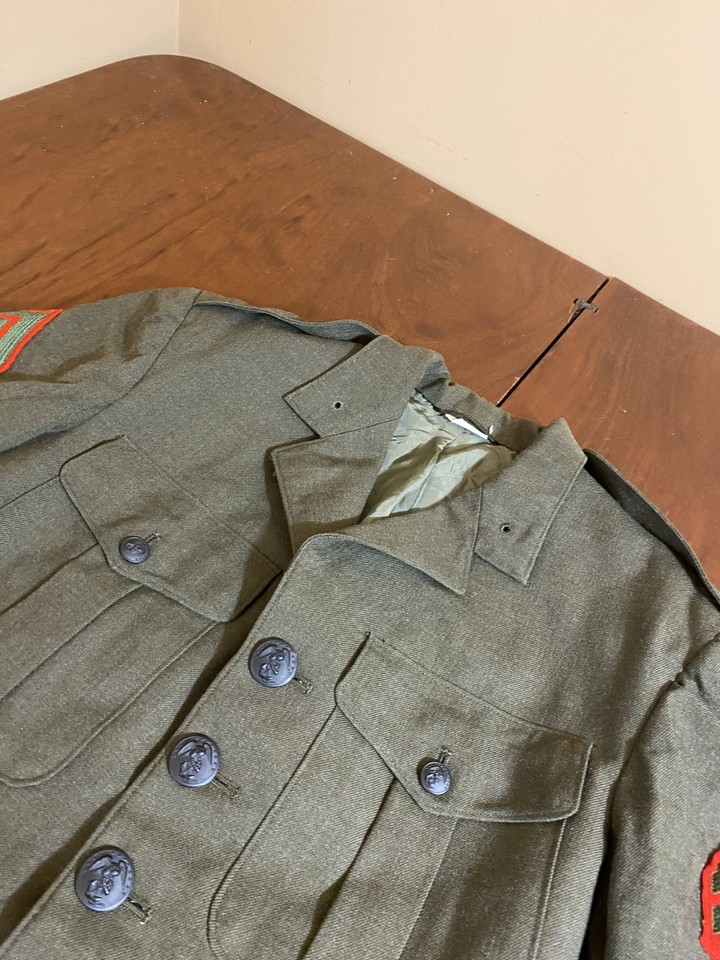 US Marine Corps USMC Mens Enlisted Green Alpha Uniform Coat Corporal ...