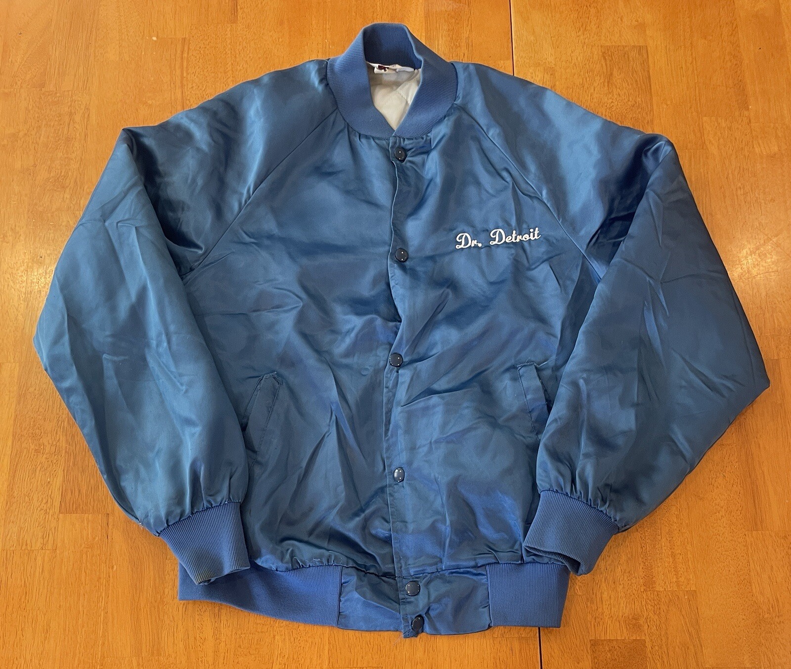 Satin Bomber Jacket 90s Medium BPOE Bristol CT Dr. De… - Gem