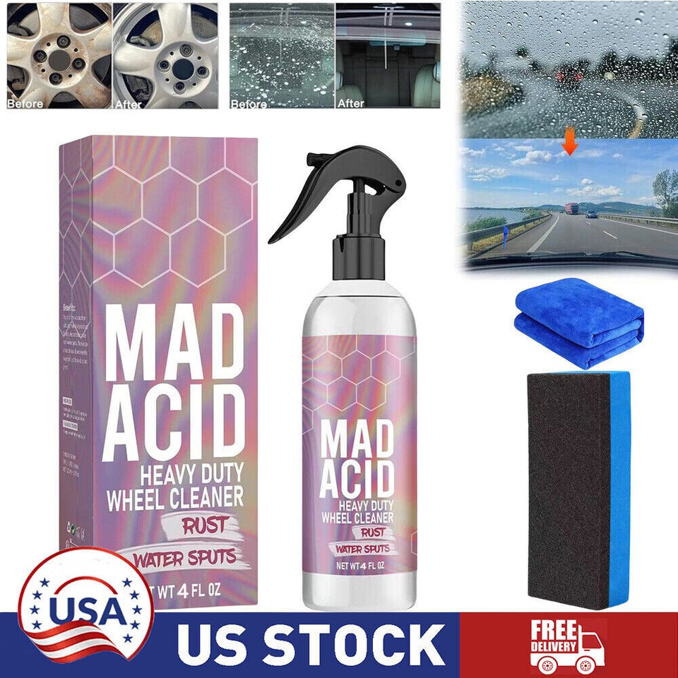 Mad Acid- Glass Cleaner, Heavy-Duty Wheel Cleaner, Water Spot Remover ...