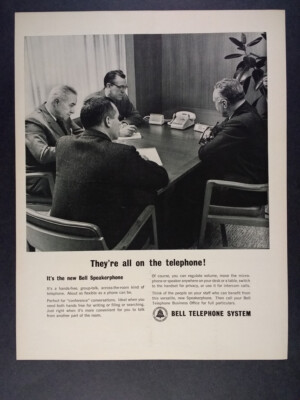 1963 Bell Telephone System 'New' Speakerphone vintage print Ad | eBay