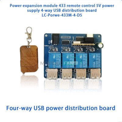 Power Expansion Module 433 Remote Control 5v 4-way Usb Distribution ...