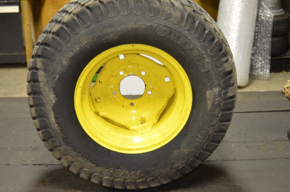 John Deere 455 Single Large Rear Wheel M121628 with 26x12-12 Tire 425 ...