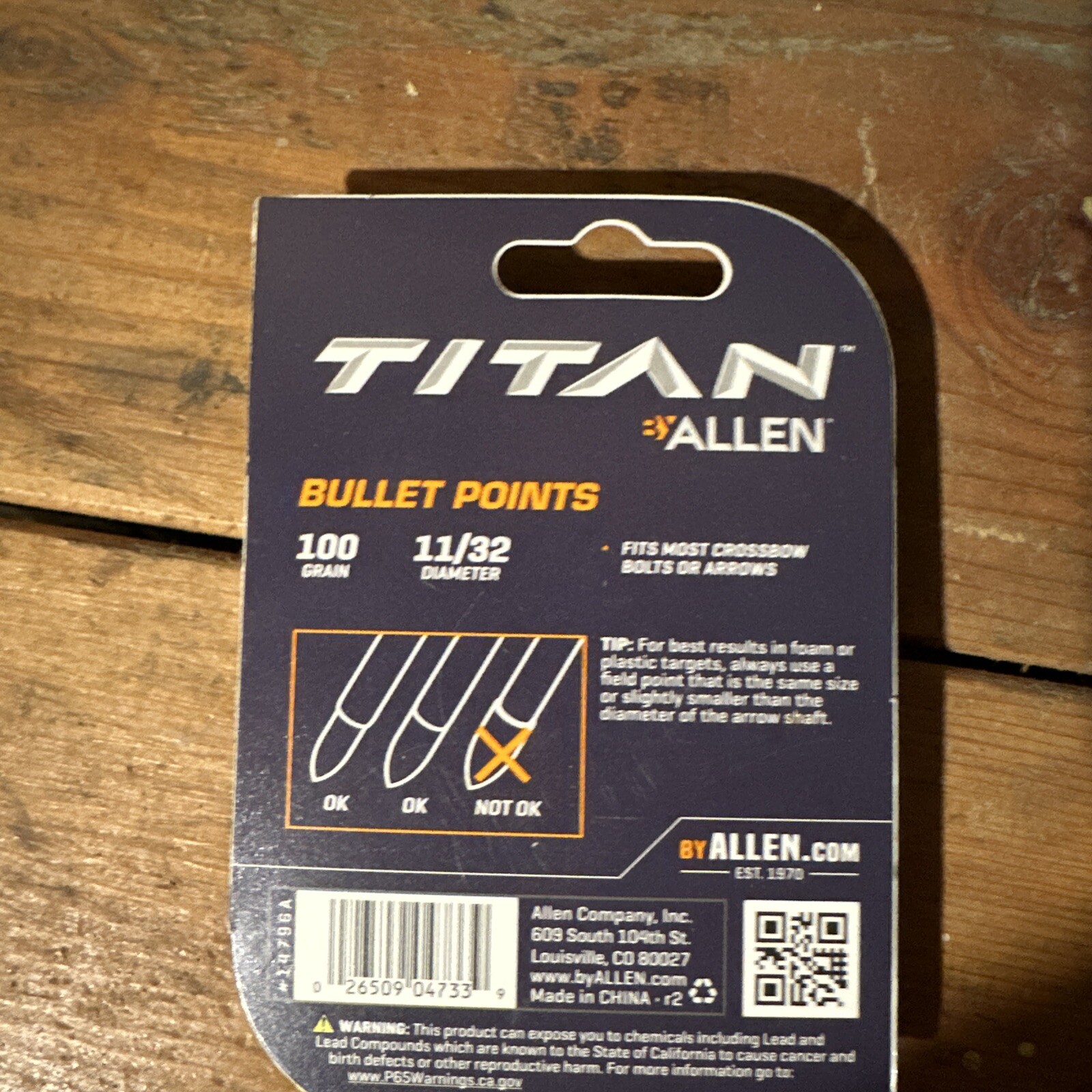 TITAN+Bullet+Points+10pk+100+Grain+11%2F32+by+Allen for sale online | eBay