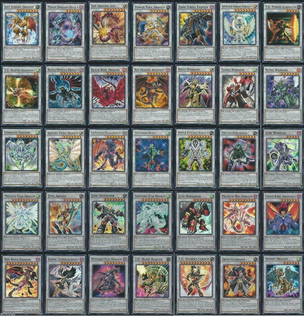 Rare Yu Gi Oh Synchro Cards