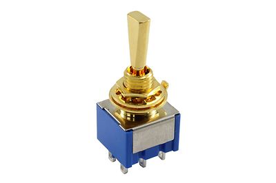 Mini Flat Paddle Toggle Switch 3-way On-On-On Gold | eBay