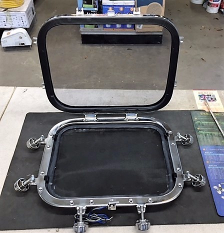 STAINLESS STEEL, LIGHTLY TINTED, PLEXIGLASS PORT WINDOW | eBay