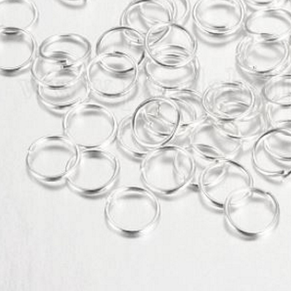 100 x SINGLE OR DOUBLE (SPLIT RING) SILVER COLOUR JUMP RINGS 4,5,6,7,8,10mm JRS1 | eBay UK