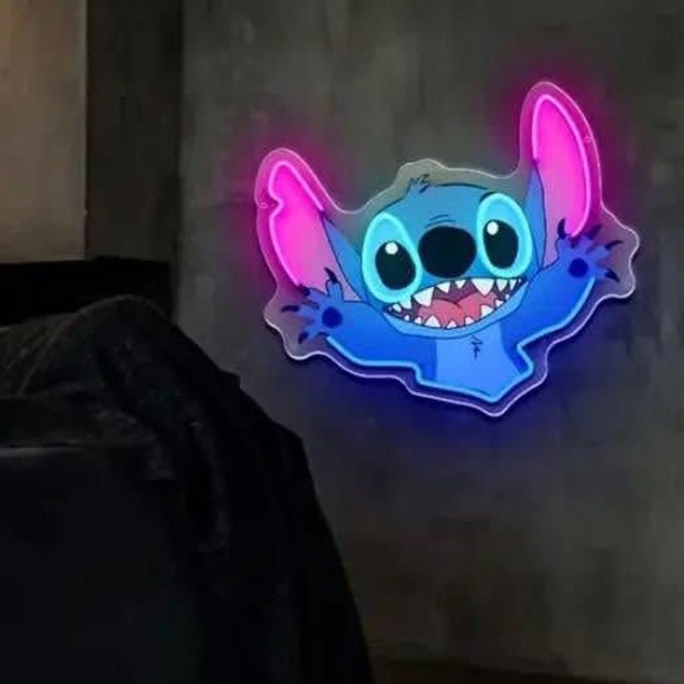 Official Stitch Neon LED Sign, Lilo & Stitch Decor, Disney Kids Bedroom ...
