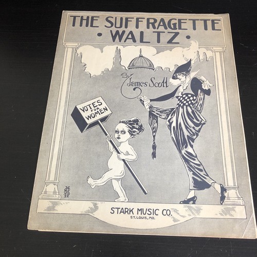 RARE Antique Suffrage Sheet Music 1914 THE SUFFRAGETTE WALTZ Woman ...
