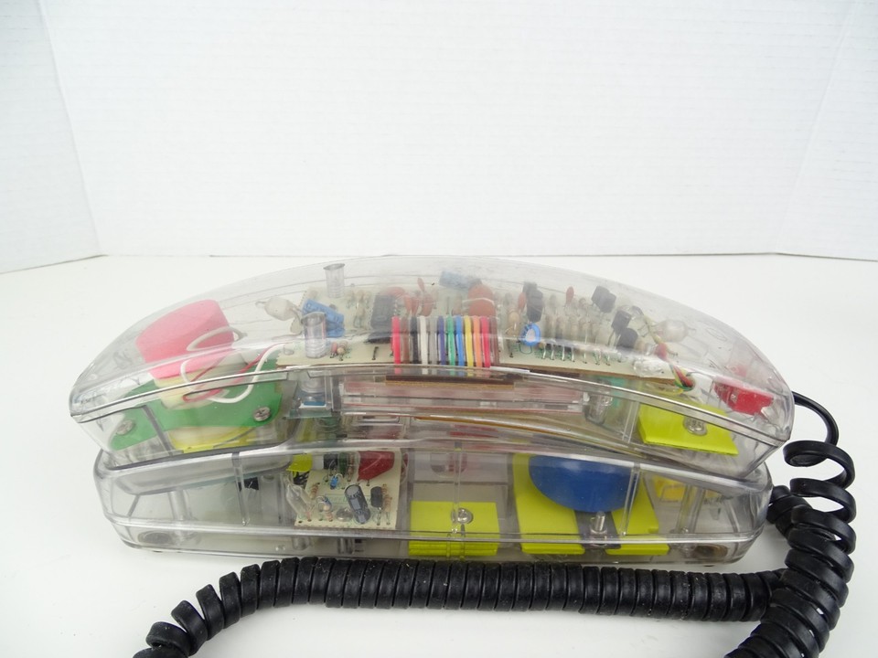 Vintage Citizen Clear Transparent Neon Landline Telephone 90s Retro | eBay