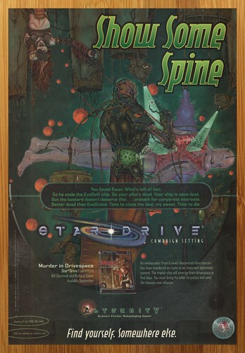 1999 TSR Alternity Star Drive RPG Vintage Print Ad/Poster Sci-Fi Game ...