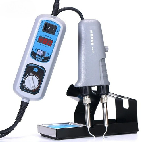 938D Constant Temperature Tweezer-shaped Electric Soldering Iron Double ...