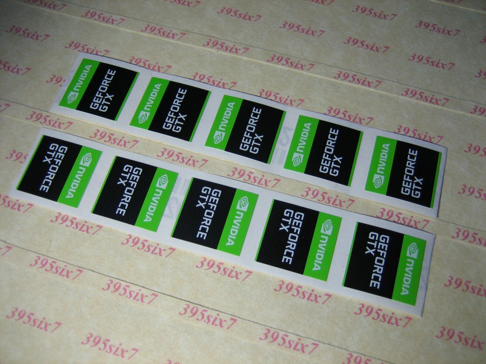 NVIDIA GEFORCE GTX STICKER 2020 Version x 10 PCS | eBay
