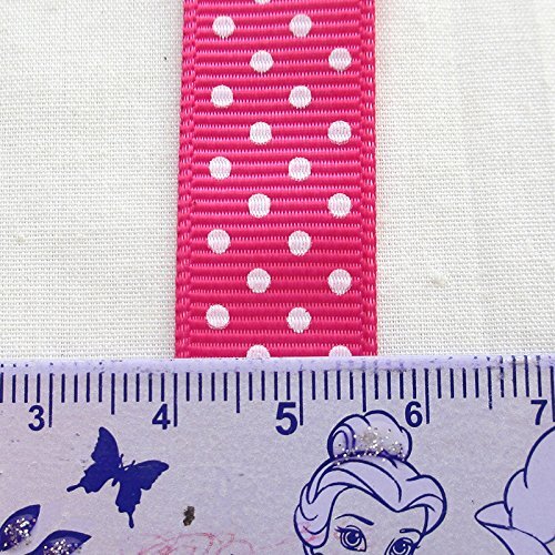 24 Yards 5/8" Dot Grosgrain Ribbon Total 12 Colors Mix Lots Bulk (Multi ...