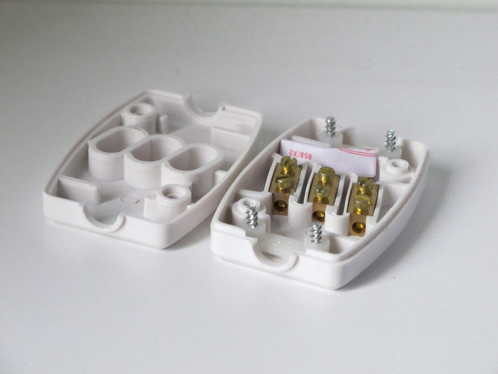 13Amp In-Line Connector Box 3 Terminal Join Flex Cable Wire Mains Fixed ...