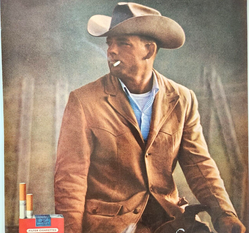 Cowboy Smoking Marlboro Country Vintage 1965 Magazine Print Ad ...