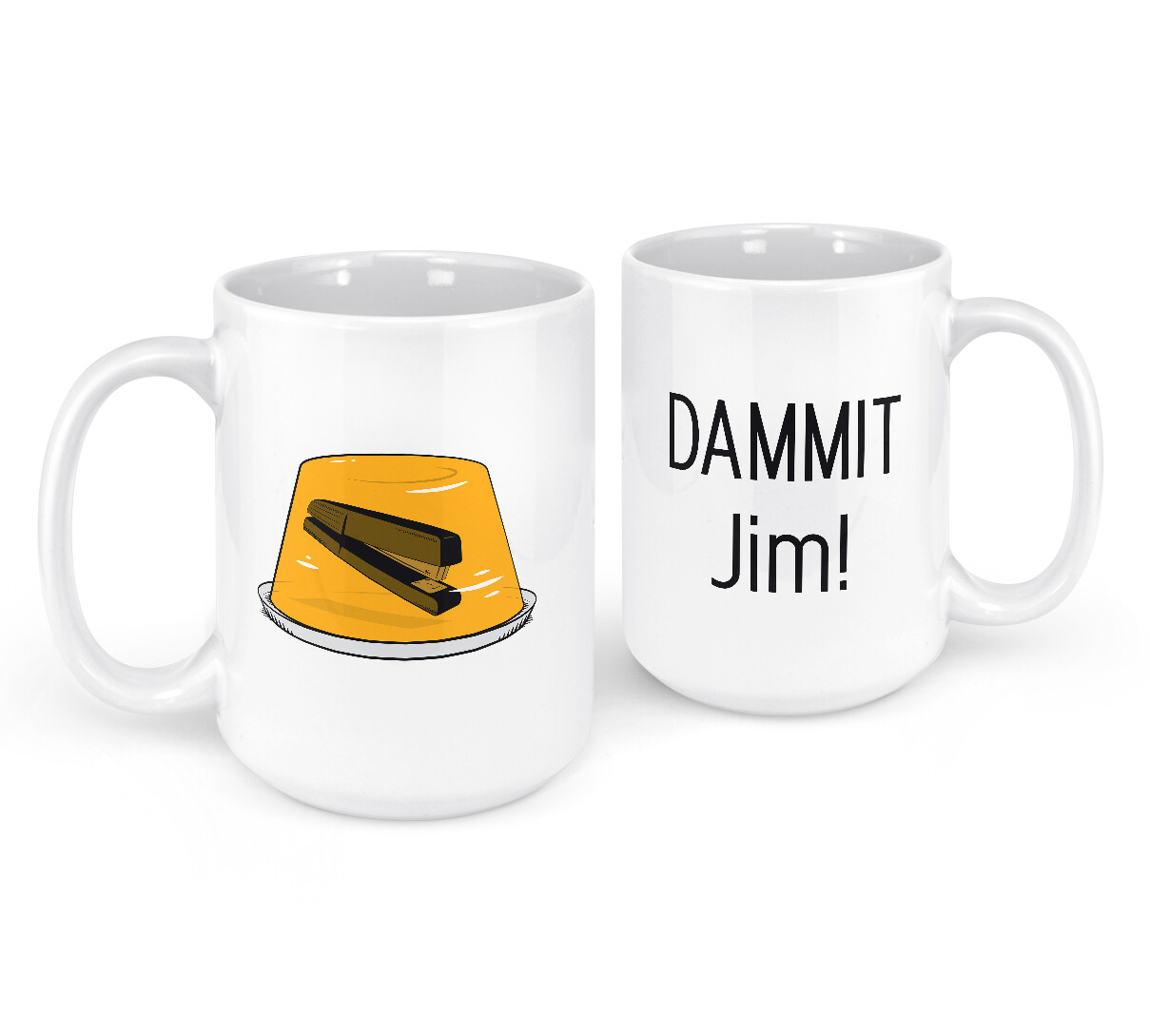The Office Mug Dammit Jim Jello Stapler Funny Dunder Mifflin Dwight ...