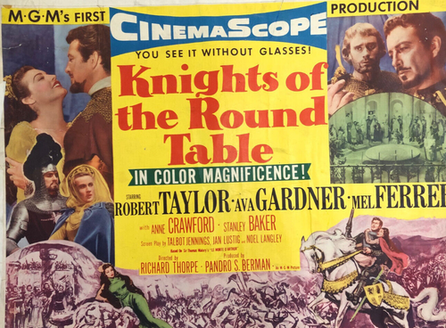KNIGHTS OF THE ROUND TABLE HALF SHEET MOVIE POSTER 1953 ROBERT TAYLOR ...