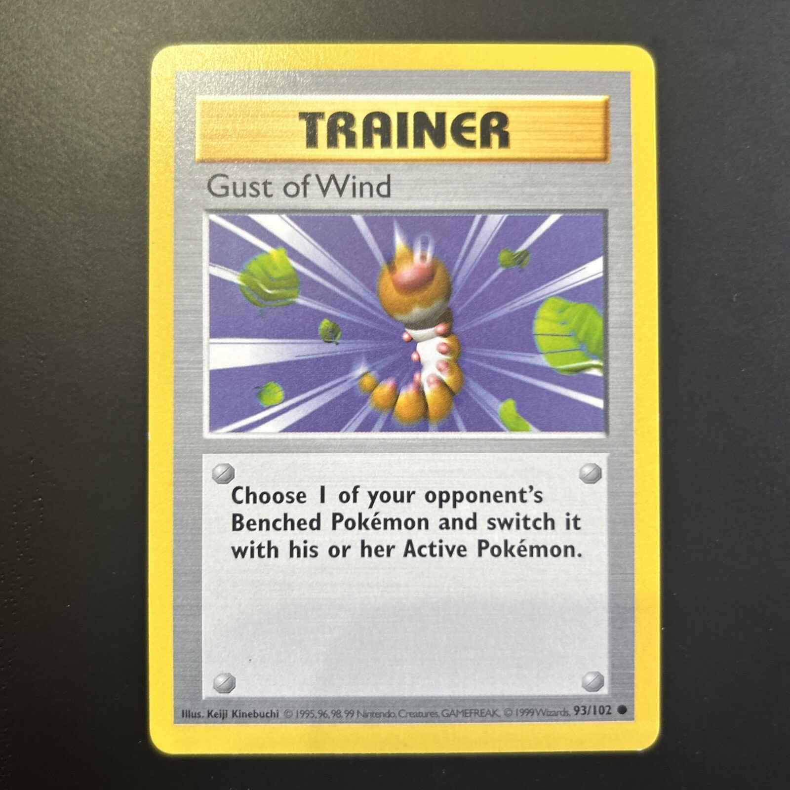 Pokemon 1999 Gust Of Wind Trainer 93/102 Base Set Unlimited Common Mint ...