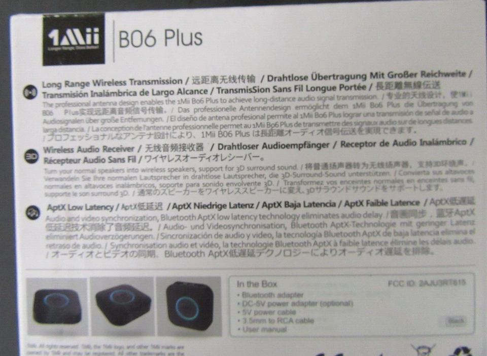 1Mii B06 Plus Bluetooth 5.0 Receiver HiFi Wireless Audio Adapter for ...