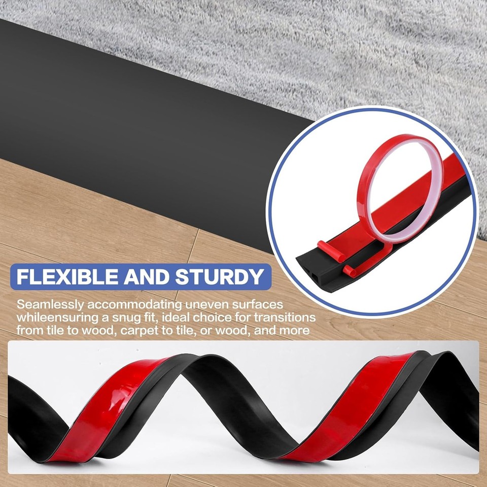 Floor Transition Strip Vinyl Door Threshold Ramp Self Adhesive Carpet ...