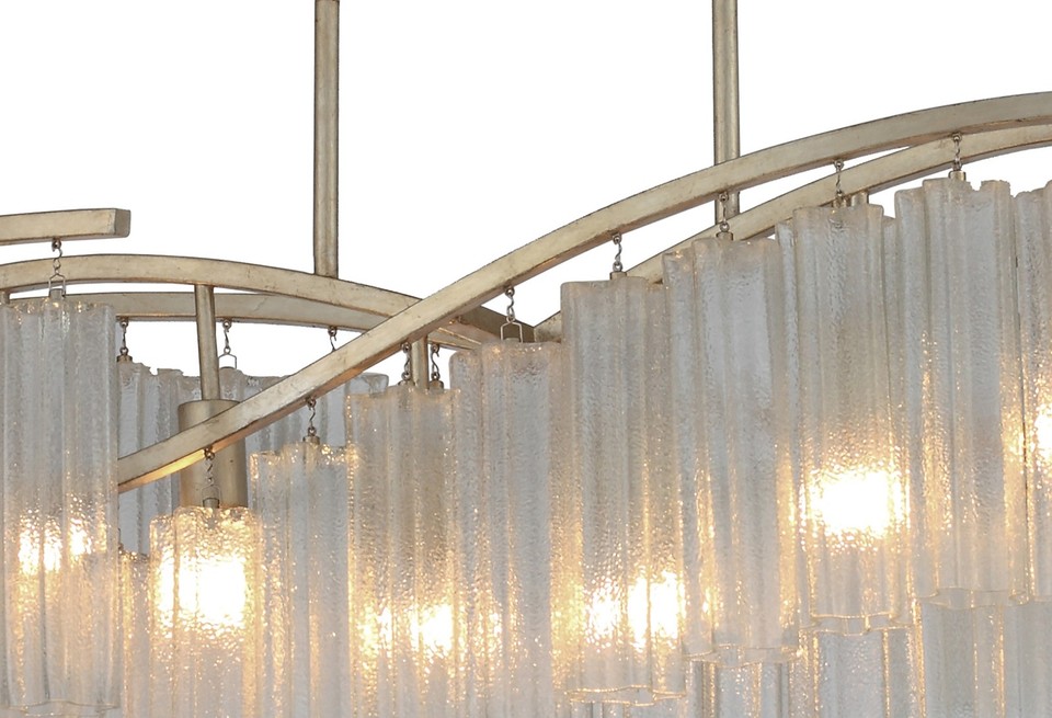 Maxim 39579 Victoria 6 Light 41"W Linear Chandelier - Golden Silver ...