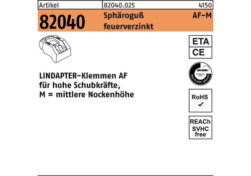 Lindapter Klemme R 82040 MM 20 Sphäroguß feuerverzinkt | eBay.de
