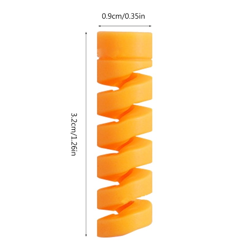 30Pcs Silicone Flexible Wire Protector Spirals Cable Protector Sleeve ...