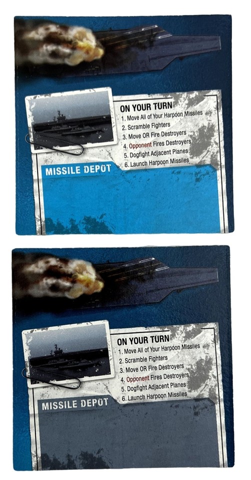 Mission Command Sea Game Replacement Part: 2 Admiral Cards Blue Gray | eBay
