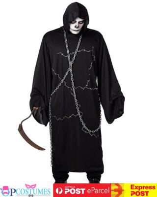 Ghoustly Ghoul Grim Reaper Halloween Ghost Faceless Scary Movie Costume ...