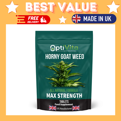 Horny Goat Weed 1250mg Tablets - High Strength Libido Booster Pills Men ...