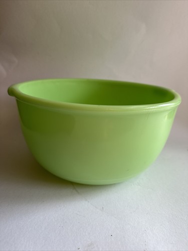 LG 9" 1940's vintage Fire King Large Jadite mixing Bowl For Sunbeam ...