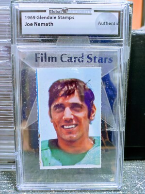 Joe Namath 1969 Glendale Pro Football Star Album Stamp RARE GAI New ...