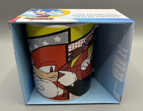 Sonic The Hedgehog Ceramic 11 oz. Coffee Mug Dr. Eggman Knuckles Tails ...