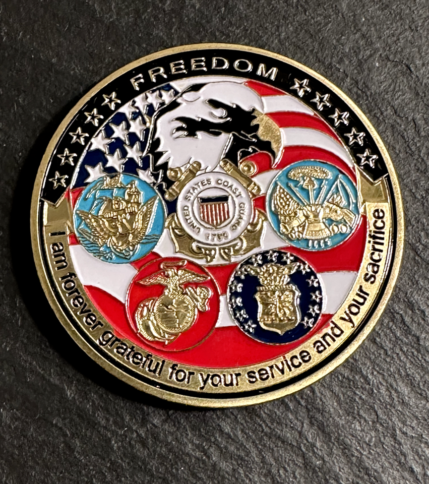 TWO VINTAGE CHALLENGE COIN MEDALS: ST MICHAEL LAW ENFORCEMENT & FREEDOM ...
