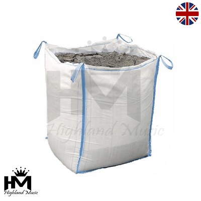 10 x 1 Tonne FIBC Bulk Bag Garden Builders Waste Rubble Sack 85 x 85 x ...