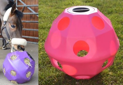 Pink Equine Horse or Pony Hay Ball 75mm Treat Feeder, **MULTI-BUY ...