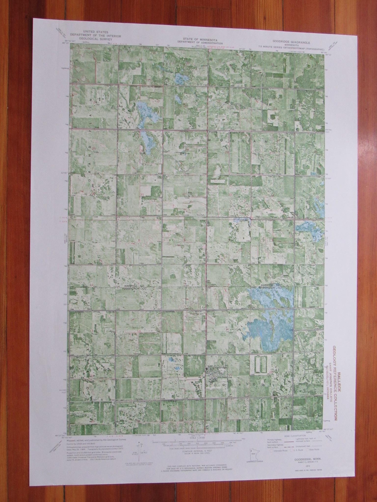 Goodridge Minnesota 1976 Original Vintage USGS Topo Map | eBay