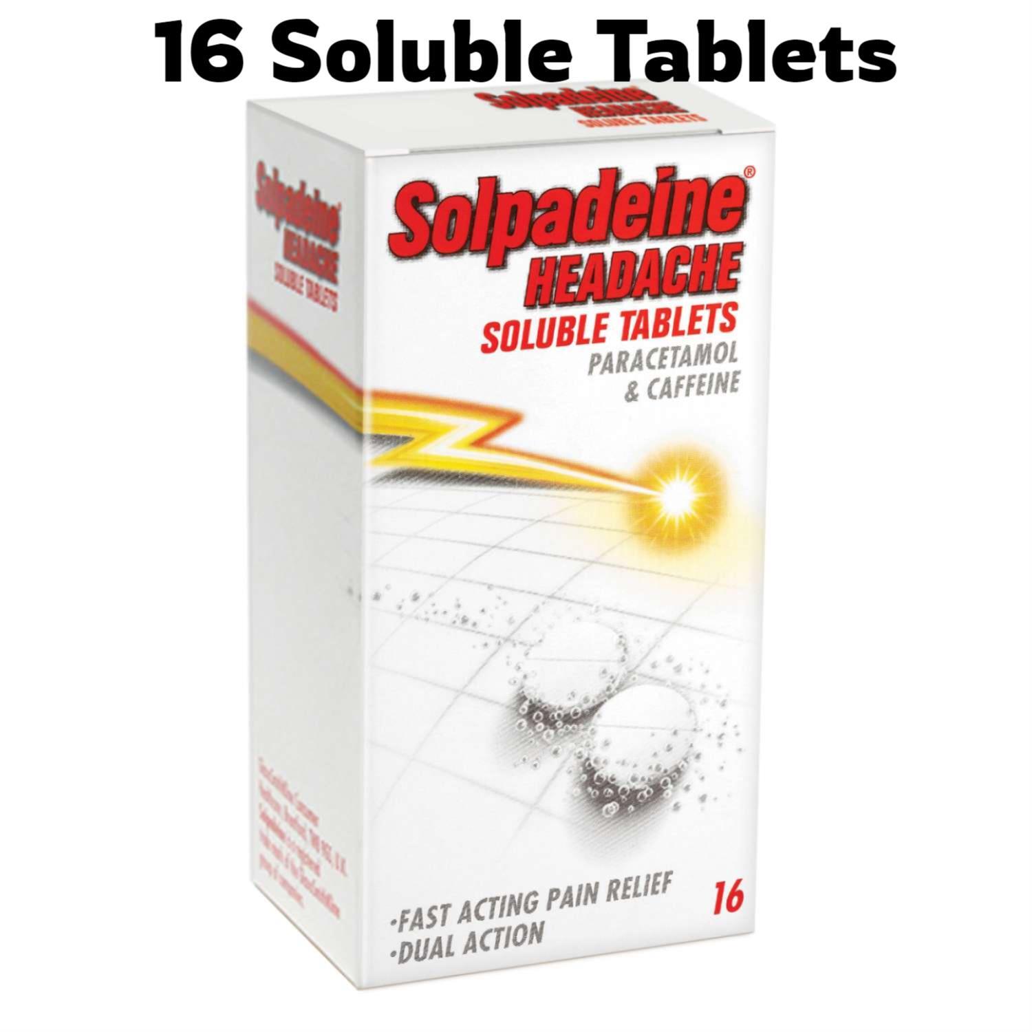 Solpadeine Headache Migraine Soluble Tablets Back Pain Toothache Cold ...