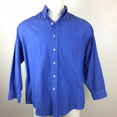 Embassy Row Men's Blue Long Sleeve Shirt Sz 17 (32/33) | eBay